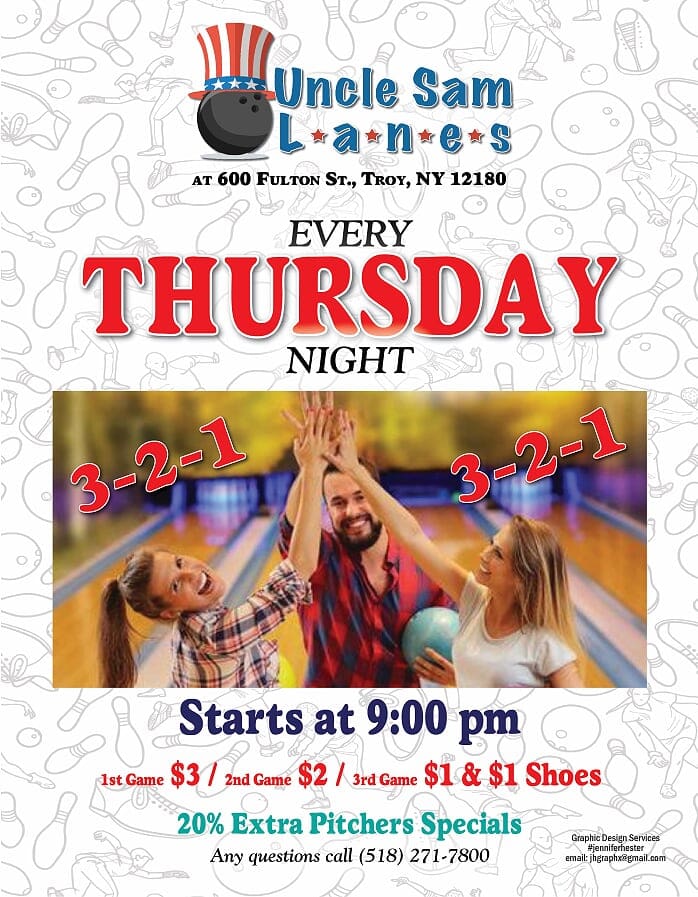 Specials | Events | Discounts | Uncle Sam Lanes | Troy NY
