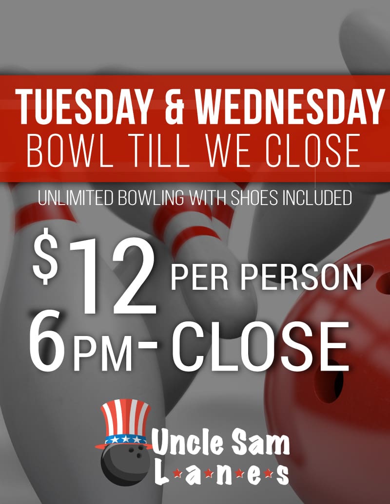 Specials – Uncle Sam Lanes | Troy NY