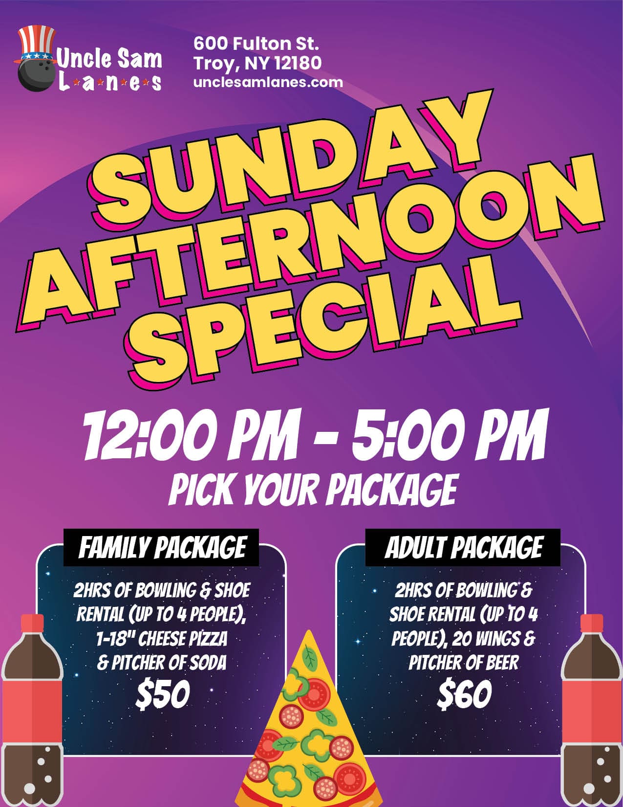 Specials – Uncle Sam Lanes | Troy NY
