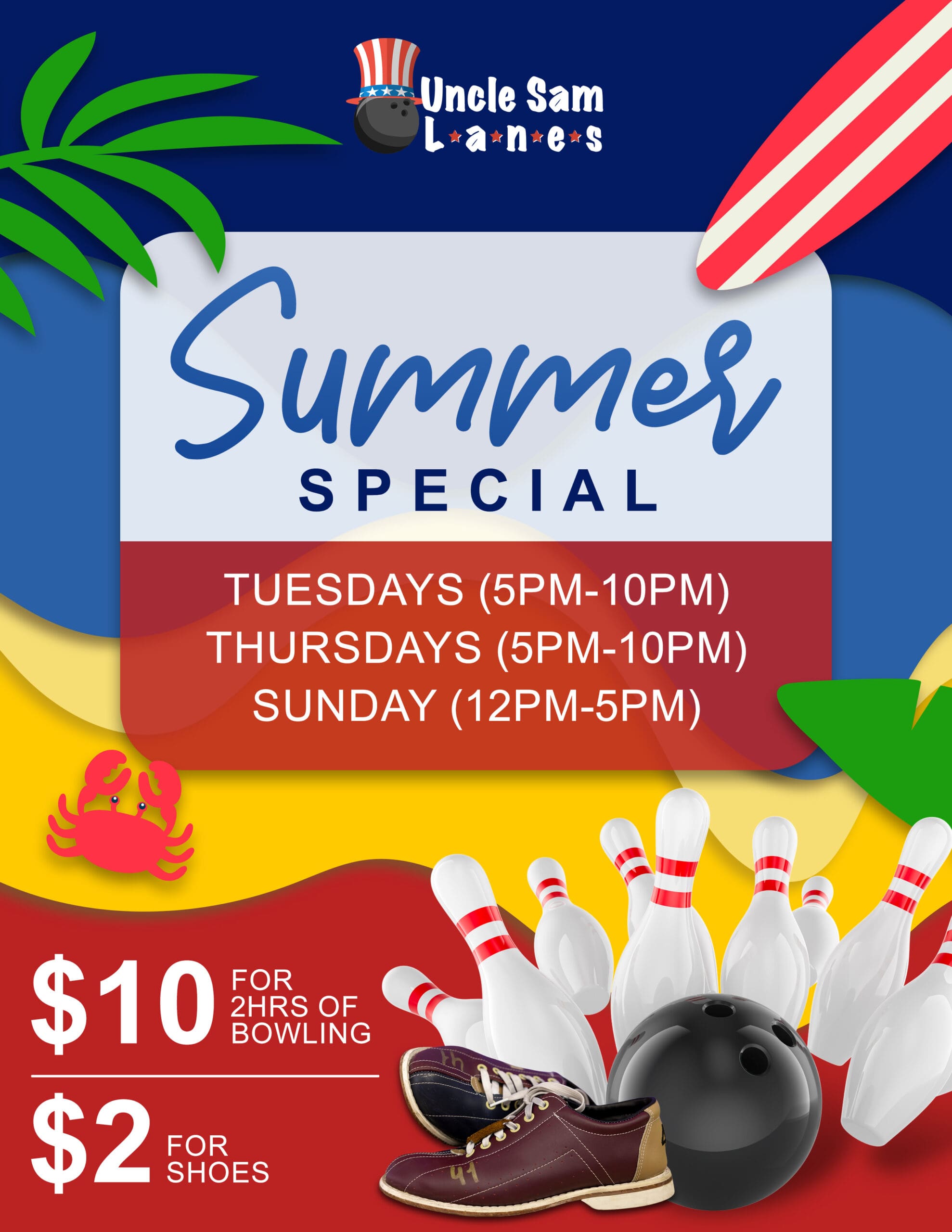 Specials – Uncle Sam Lanes | Troy NY
